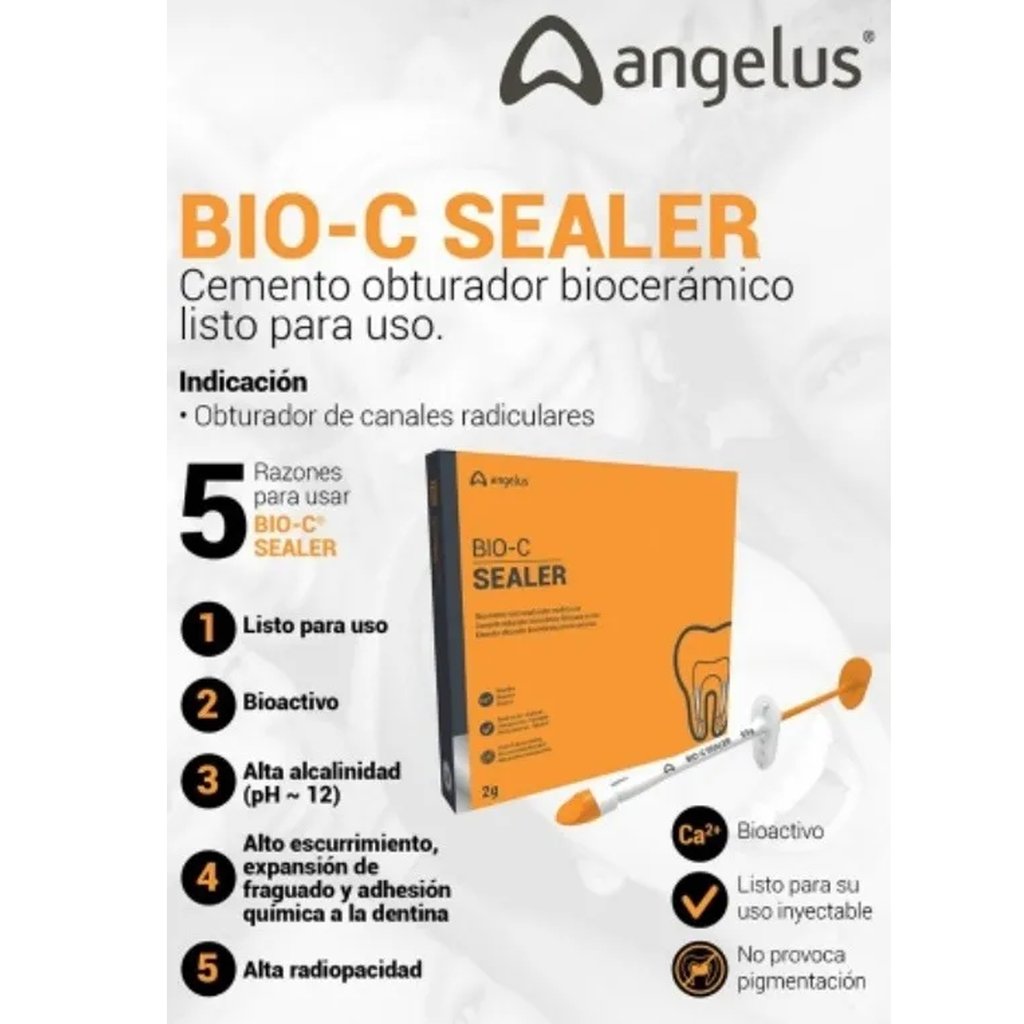 Cemento endodóntico Obturador Bioceramico BIO C SEALER (0,5g) - Angelus ...