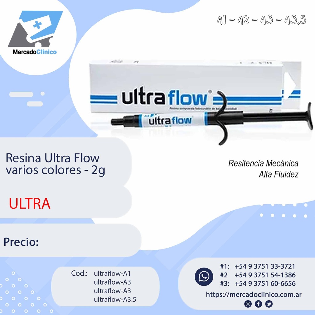Resina Ultra Flow - 2g - ULTRA | Mercado Clinico