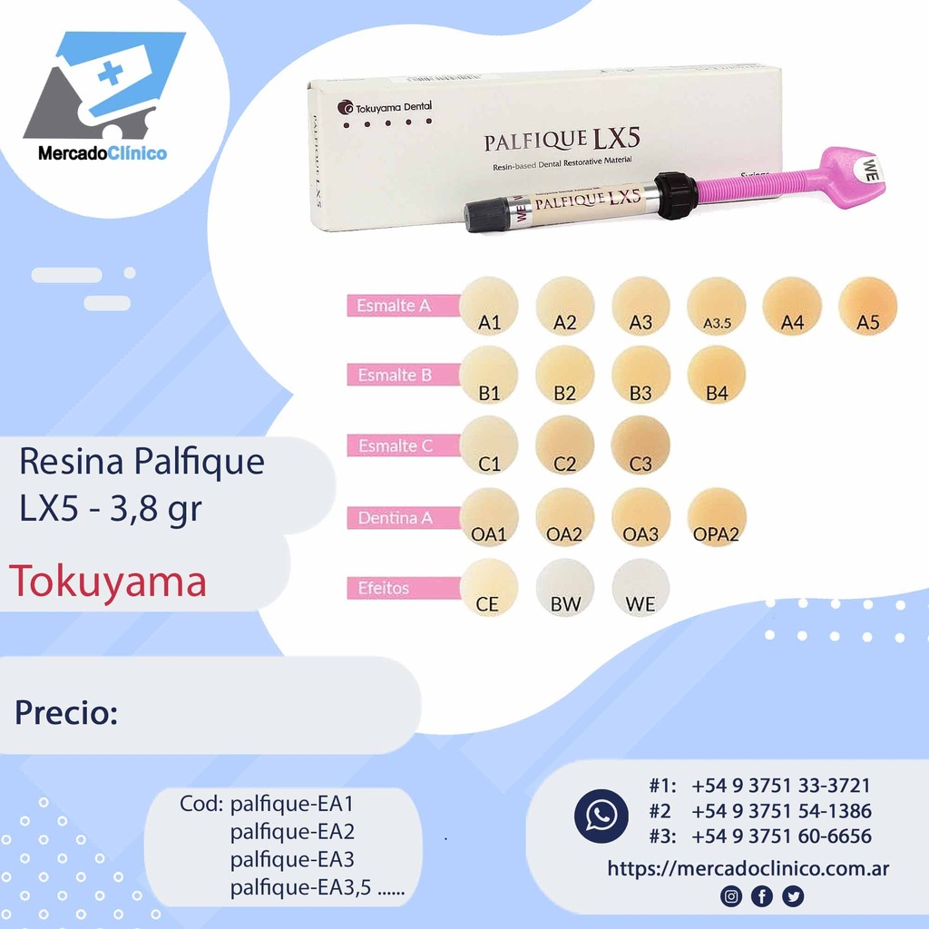 Composite Resina - Palfique LX5 - 3.8 gr - Tokuyama Dental | Mercado ...