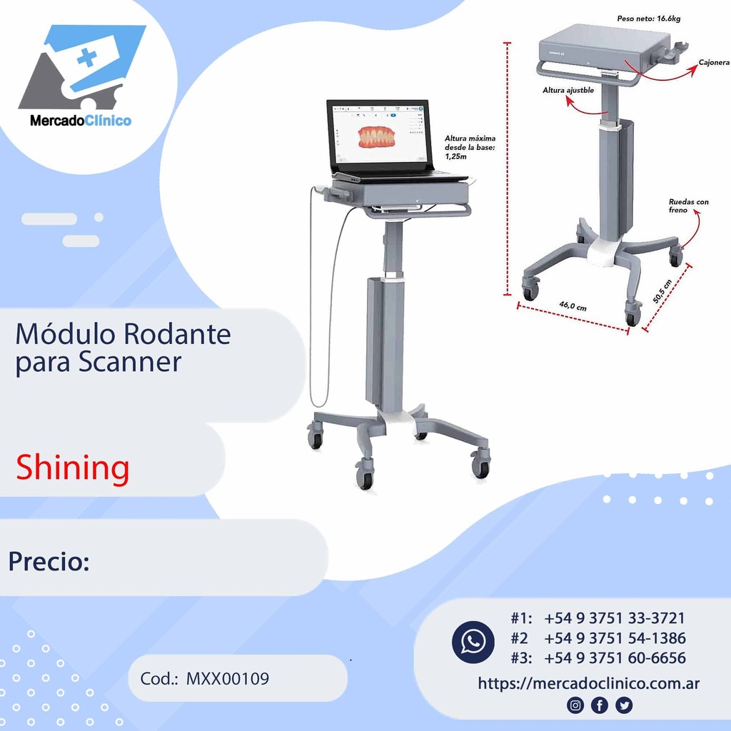 Módulo / MUEBLE - Rodante Para Scanner / Escaner - Shining 3D | Mercado ...