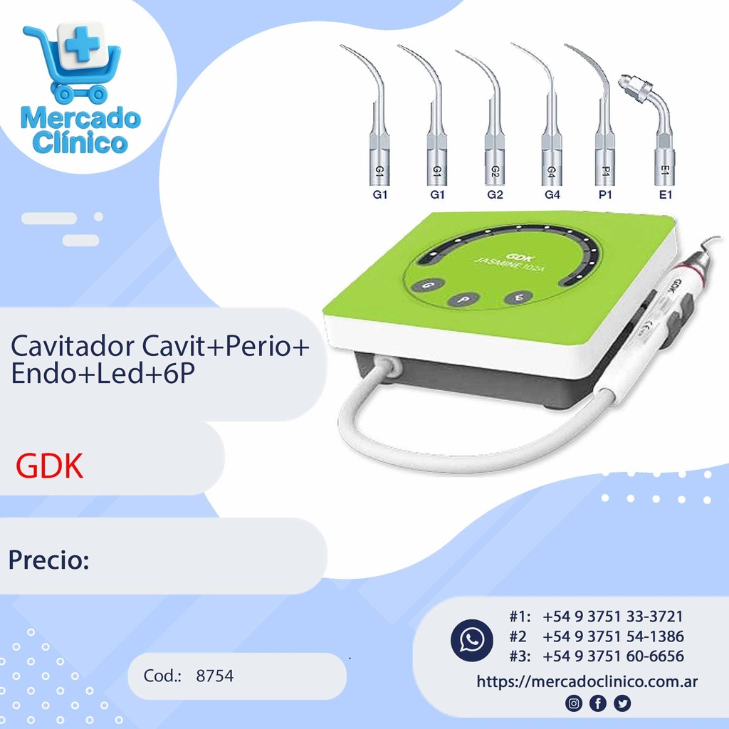 Cavitador Cavit+Perio+ Endo+Led+6P - GDK | Mercado Clinico AR