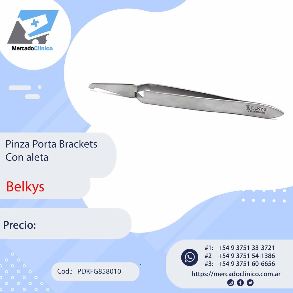 Pinza Porta brackets - Posicionador - con aleta - Belkys | Mercado ...