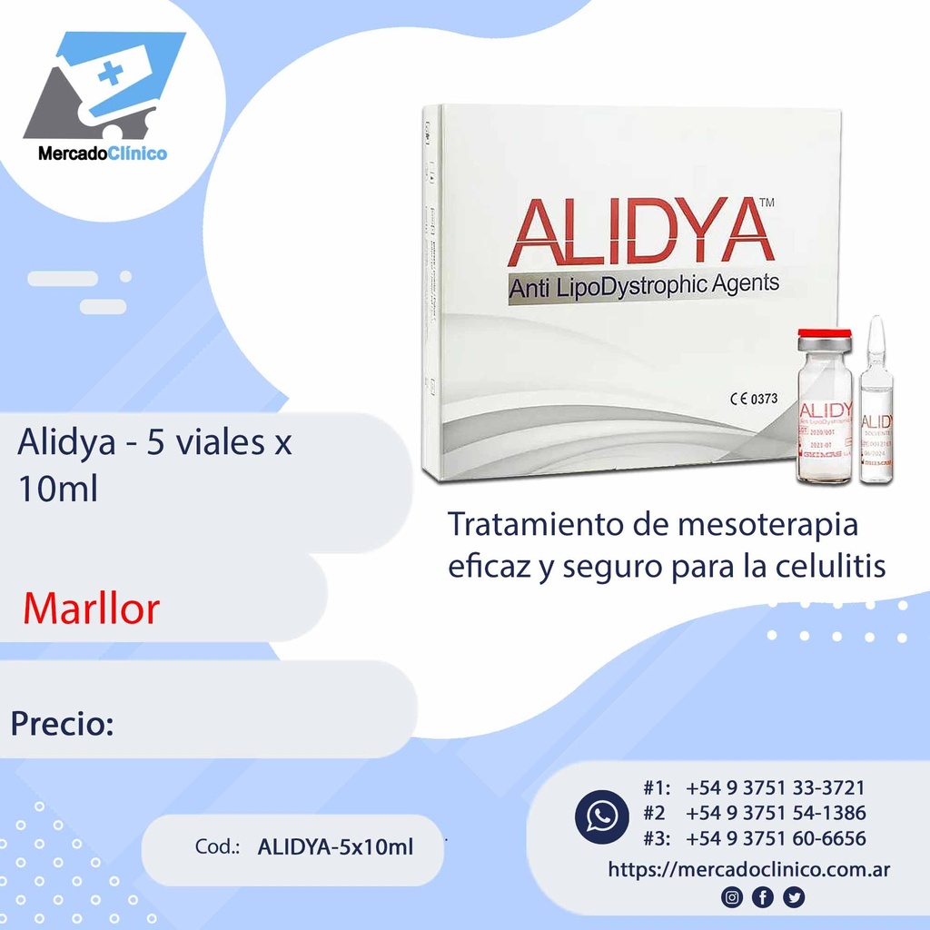 Alidya - 5 viales x 10ml - Marllor | Mercado Clinico AR