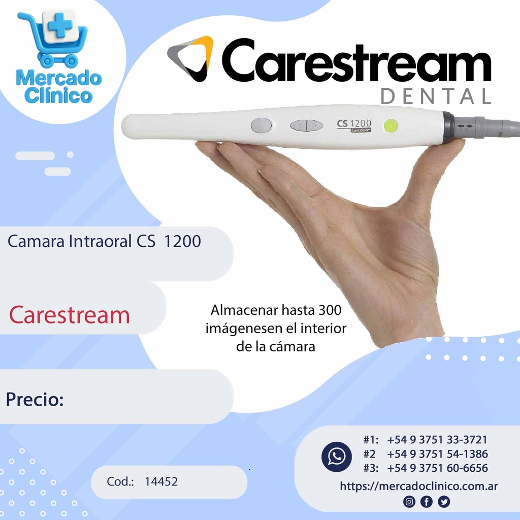 CS 1200 Cámara Intraoral CS 1200 - CARESTREAM | Mercado Clinico AR