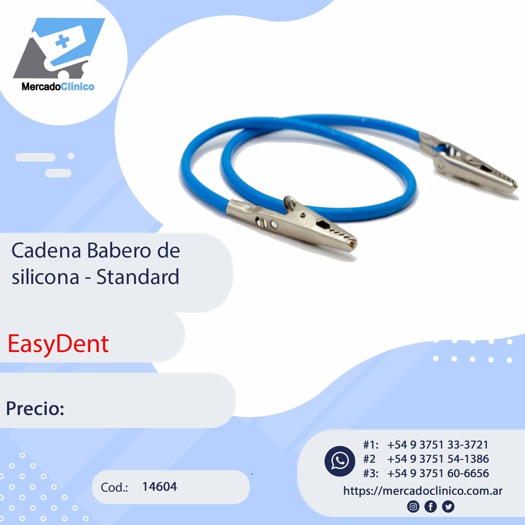 Cadena Babero de silicona - Standard | Mercado Clinico AR