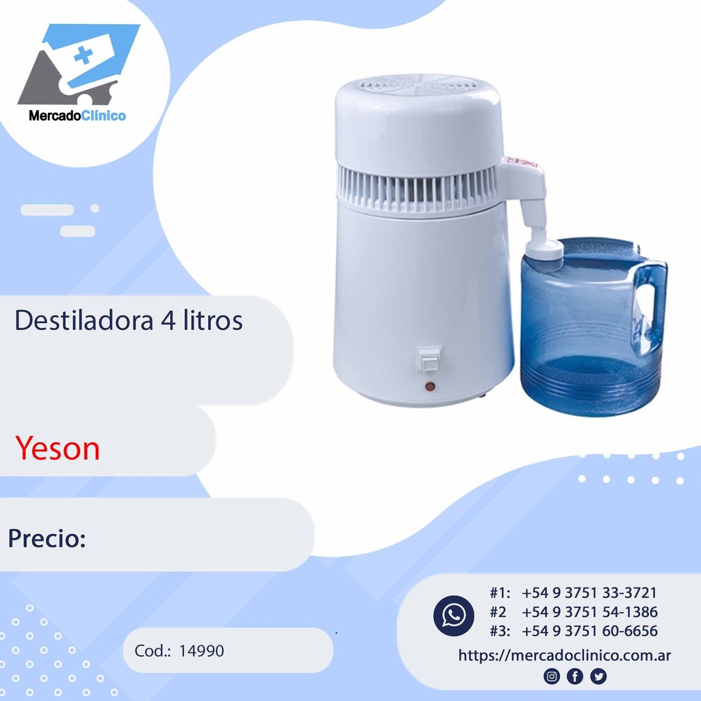 Destiladora / destilador de agua YS-Z500 4 litros - Yeson | Mercado ...