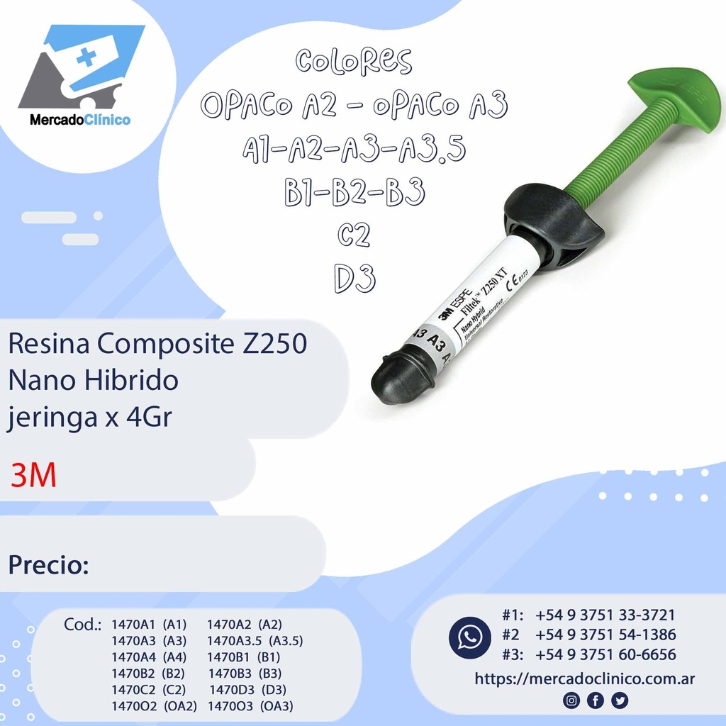 Composite FILTEK Z250XT NANO hibrida - Jeringa 4grs - 3M | Mercado ...