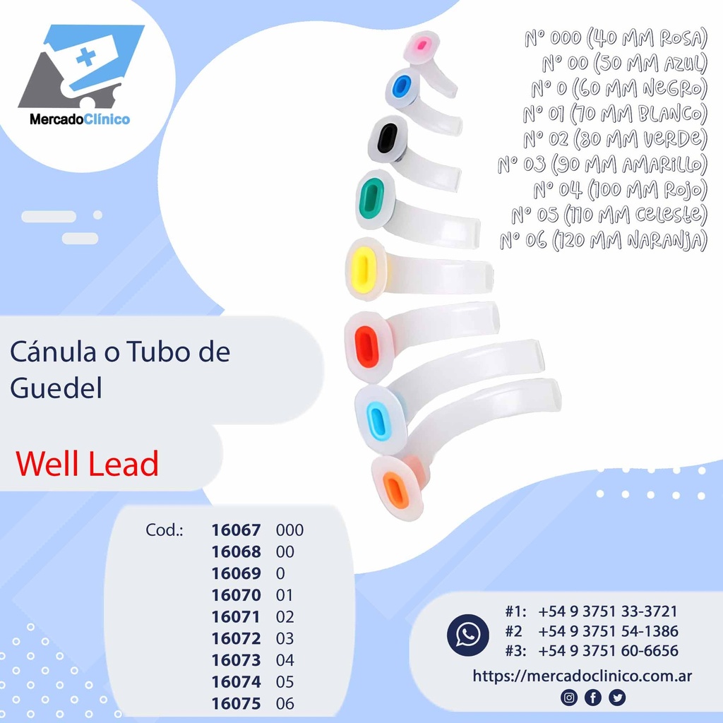 Cánula o Tubo de Guedel - WELL LEAD | Mercado Clinico AR