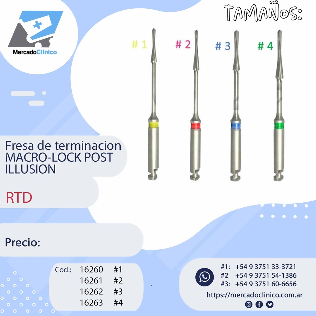 Fresa de terminación, MACRO-LOCK POST ILLUSION #4 - RTD | Mercado ...